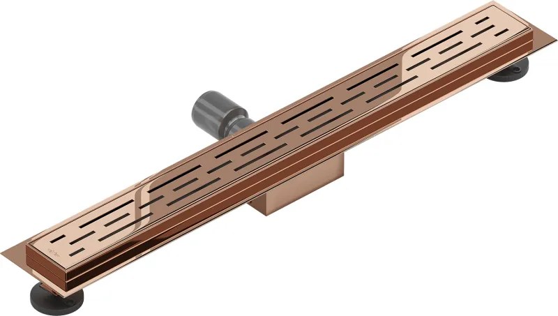 Mexen Flat, lineární podlahový žlab 50 cm, M01, růžové zlato, 1620050-15