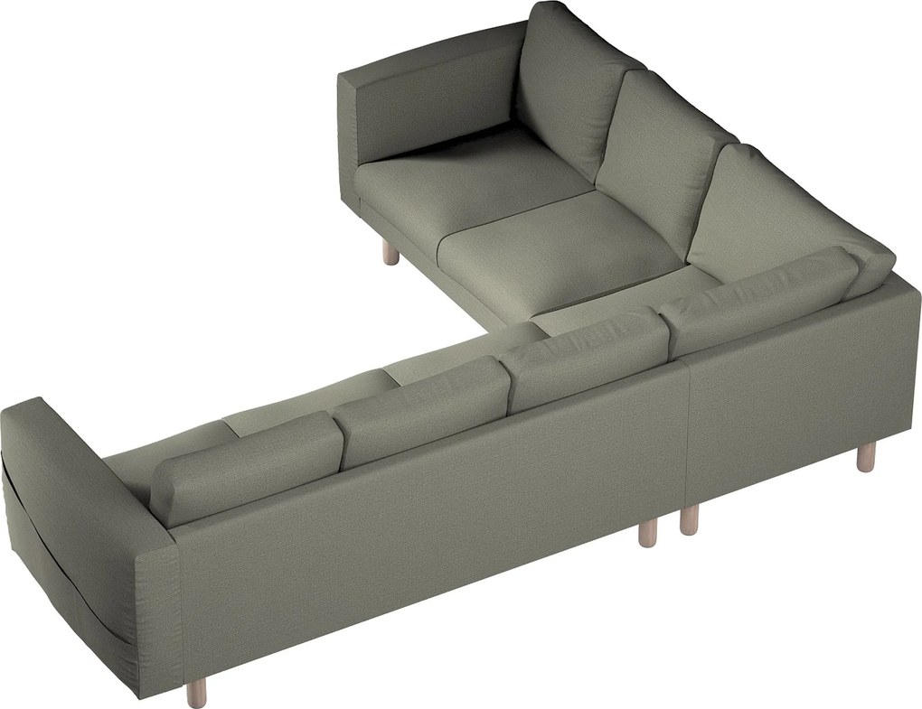 Potah na pohovku IKEA Norsborg rohová 5-místná barva šedá látka pletený vzor