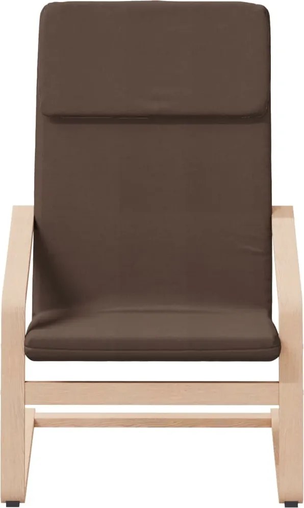 Relaxační křeslo s podnožkou tmavě hnědé textil 3154417