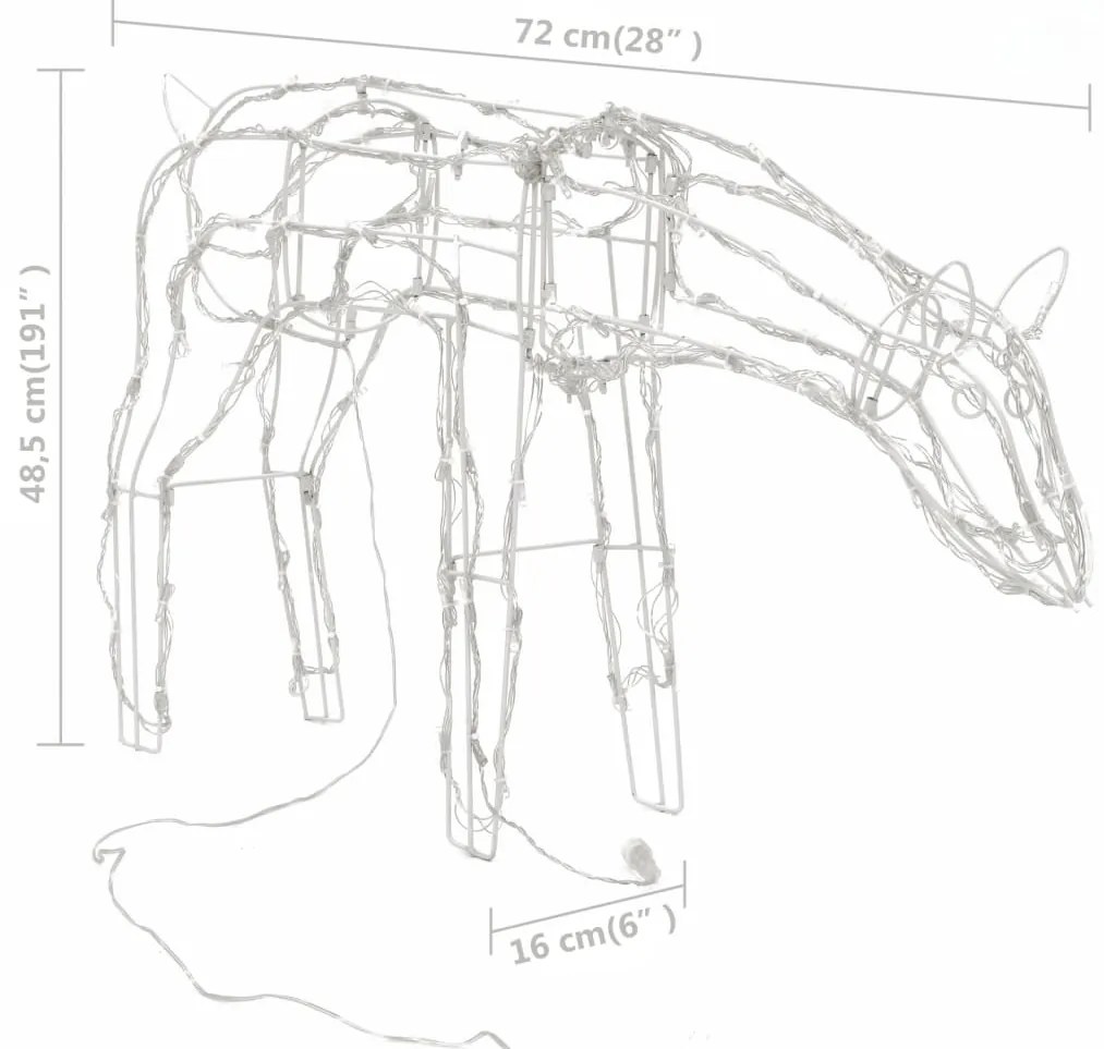 vidaXL 3dílná vánoční světelná dekorace sobi 229 LED diod