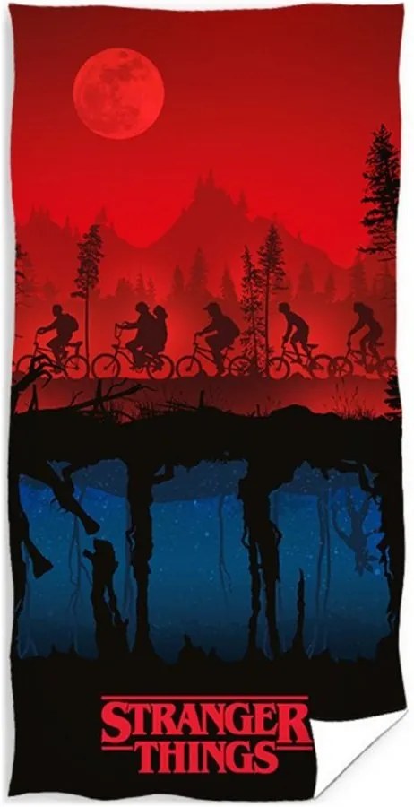 Bavlněná osuška Stranger Things - 100% bavlna - 70 x 140 cm