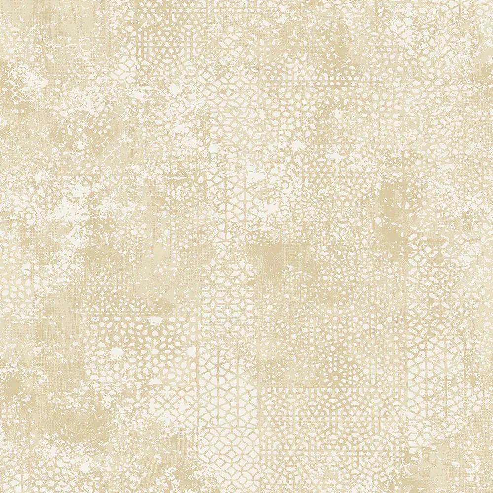 Vavex Luxusní krémovo-zlatá vliesová tapeta vintage mozaika - MA95601 rozměry 0,53 x 10 m