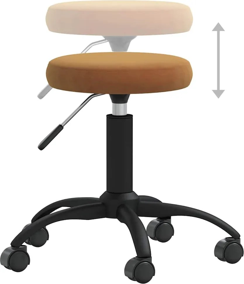 Kancelářská otočná židle Hnědý samet 333172