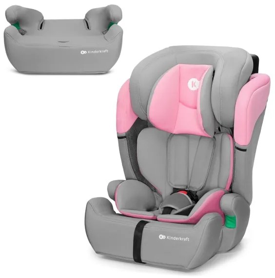 KINDERKRAFT - Autosedačka COMFORT UP i-Size (76-150 cm) šedá/růžová