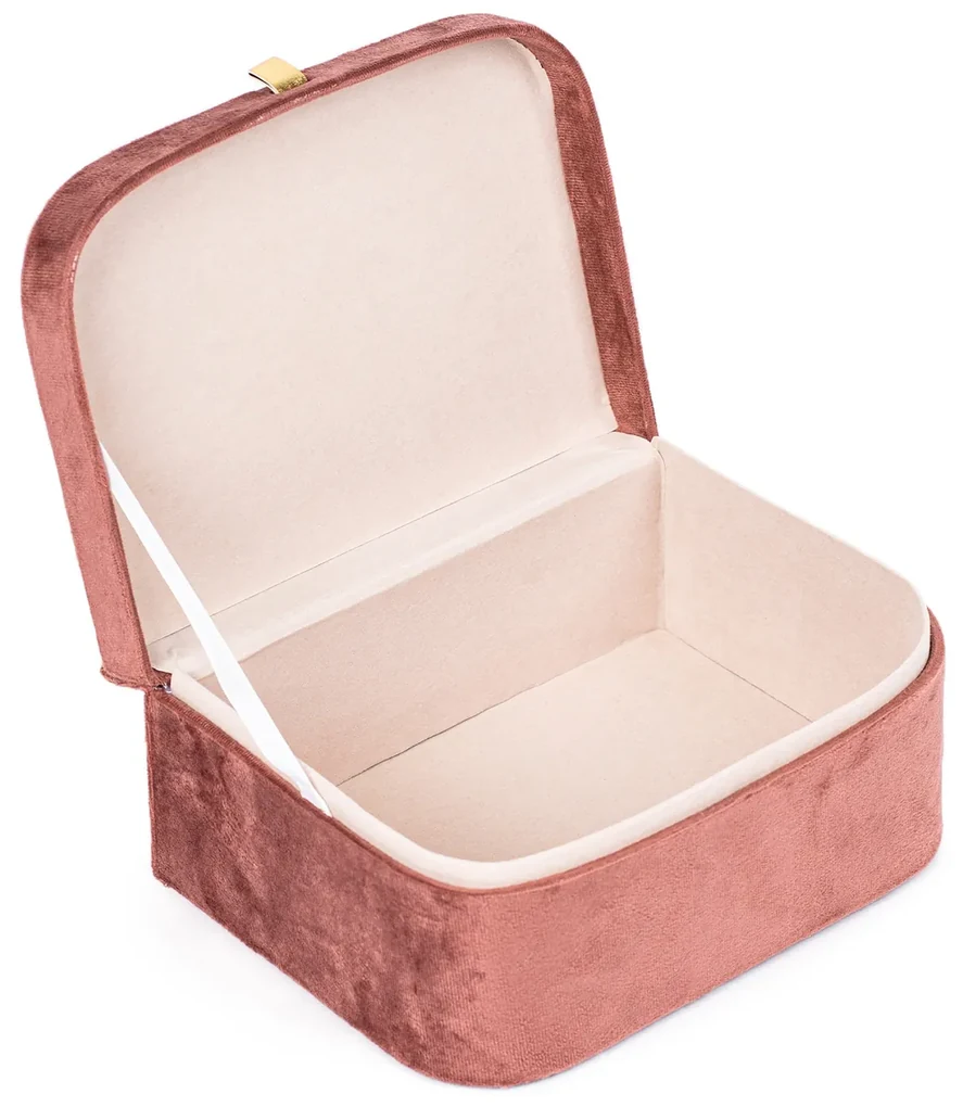 Box na šperky Velvette růžová, 23 x 17 x 10,5 cm | BIANO
