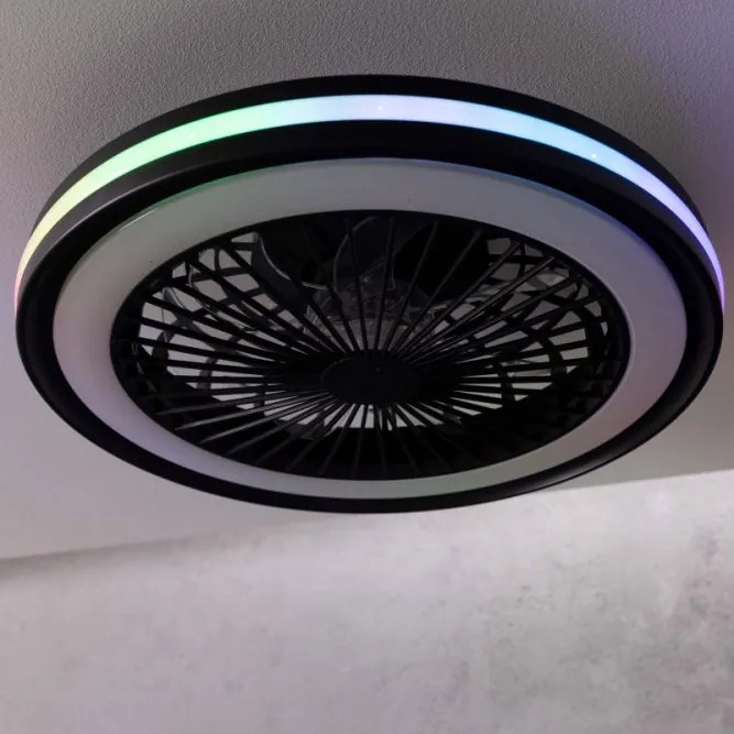 Brilliant G99280/06 Stmívatelné LED svítidlo PALMERO & reverzní VENTILÁTOR + funkce LED