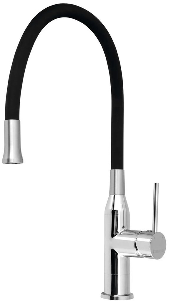 Sapho - Dřezová baterie Sili s flexibilním ramenem, černá/chrom SR426