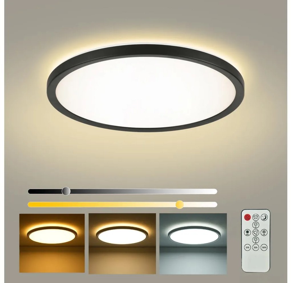 Brilagi - LED Stmívatelné svítidlo ULTRA SLIM LED/24W/230V pr. 42 cm černá + DO