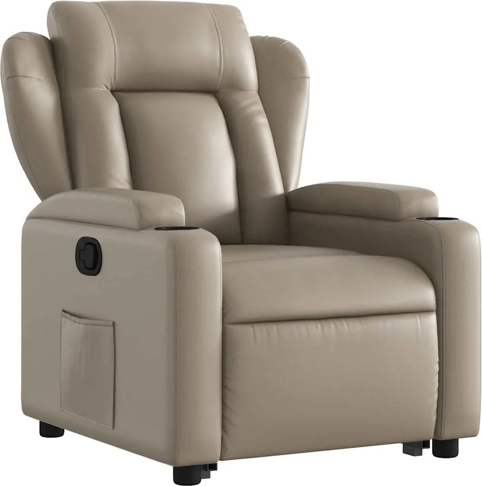 Zvedací polohovací křeslo cappuccino umělá kůže 3204550