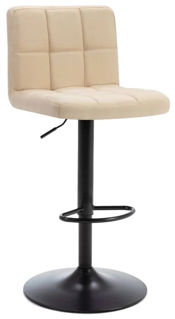 320084 vidaXL Barová stolička krémová textil
