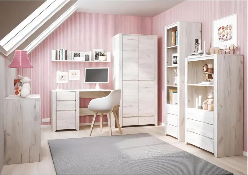 Postel typ 90, bílá craft, 90x200, ANGEL Kondela 0000109403