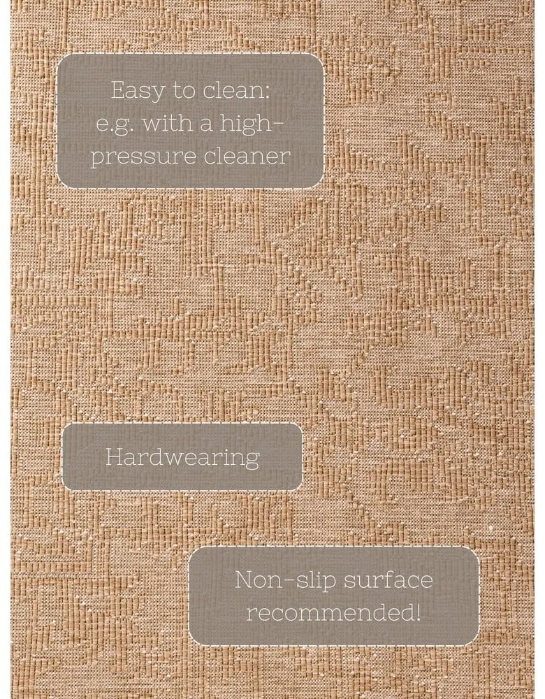 Vnitřní a venkovní koberec v béžové a slonovinové barvě 120x170 cm Duet Kona – NORTHRUGS