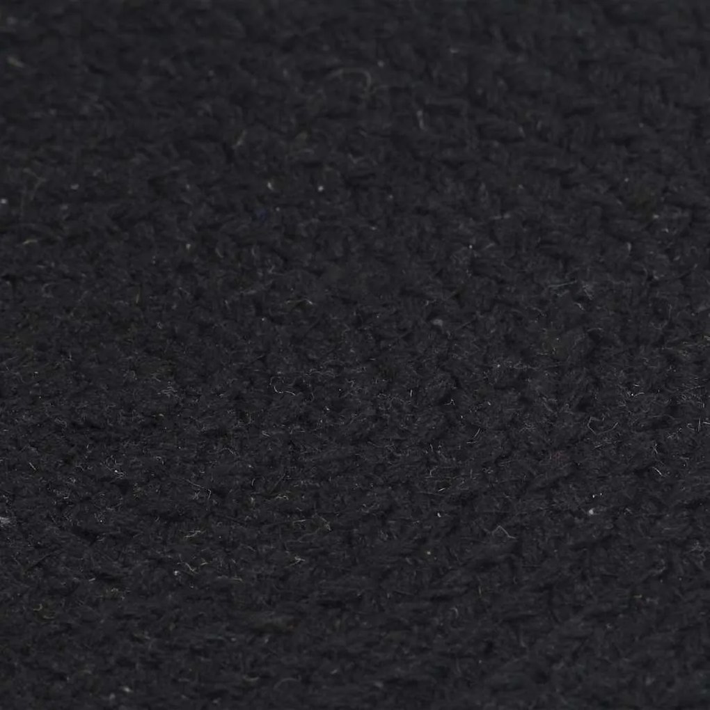 Prostírání 4 ks černé 38 cm kulaté bavlna 133844