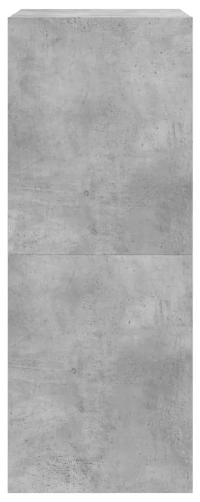 Botník se 2 výklopnými zásuvkami betonově šedý 80 x 42 x 108 cm - Default Title