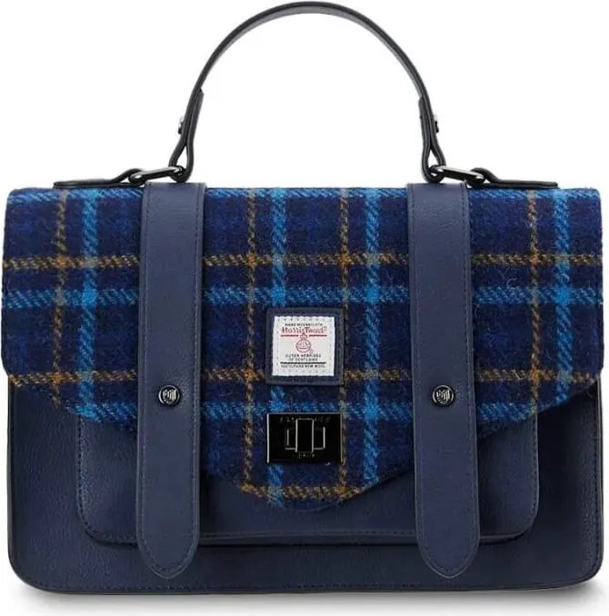 Kabelka The Large Satchel Navy Tartan - Islander