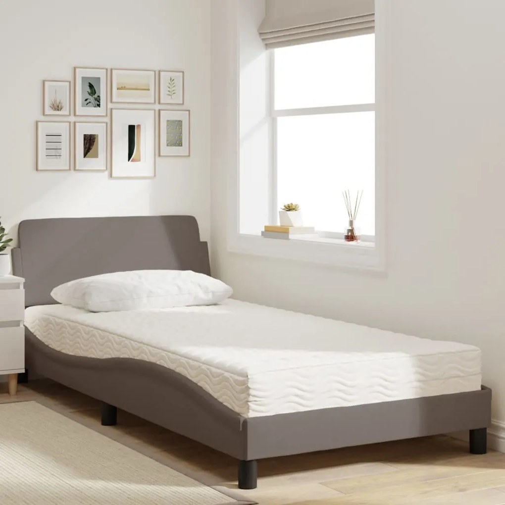 Postel s matrací Dover taupe 100 x 200 cm textil 3208348