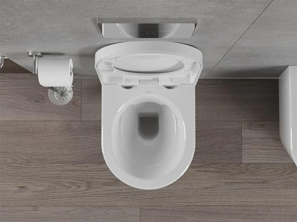 Mexen Rico závěsné wc Rimless s toaletním sedátkem z duroplastu, bílá - 30720200