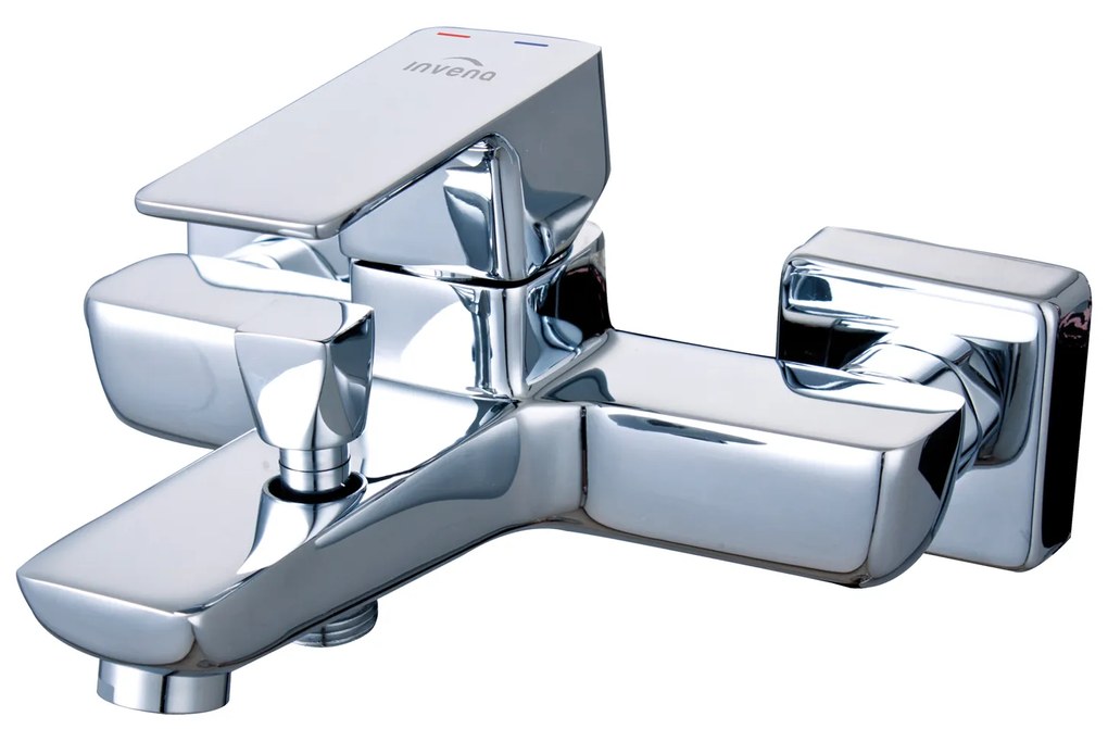 Invena Nyks, nástěnná vanová baterie bez sprchové sady, chrom lesklý, INV-BW-28-001-S