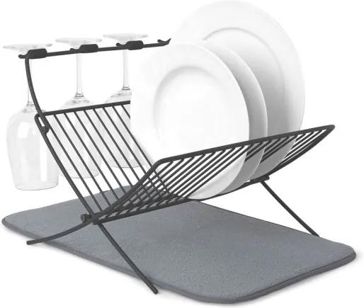 Odkapávač na nádobí s podložkou Umbra XDRY - šedý