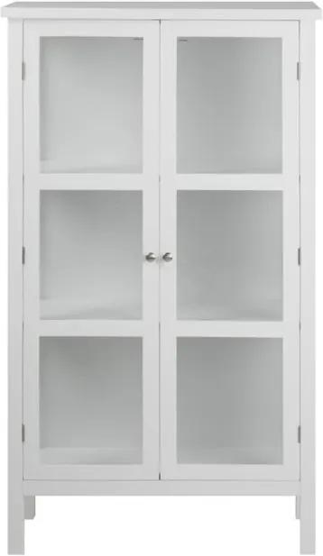 Bílá dvoudveřová vitrína Actona Eton, výška 136,5 cm
