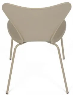 Jídelní židle cappucino plastová čtyřnohá kovová podnož CT-X7034 CAP