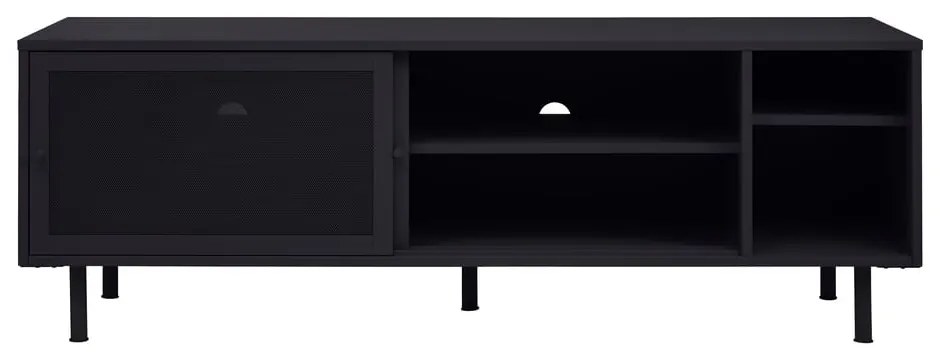 Černý kovový TV stolek 160x55x45 cm Veep – Unique Furniture