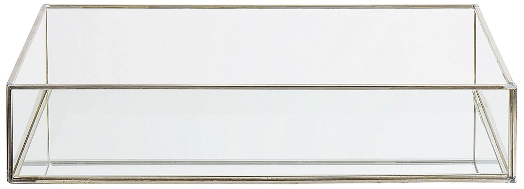 Dekorativní zrcadlový podnos stříbrný GRENOBLE Beliani