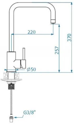 ALVEUS 1139811 - Dřezová baterie DUAL 37 cm granit/béžová