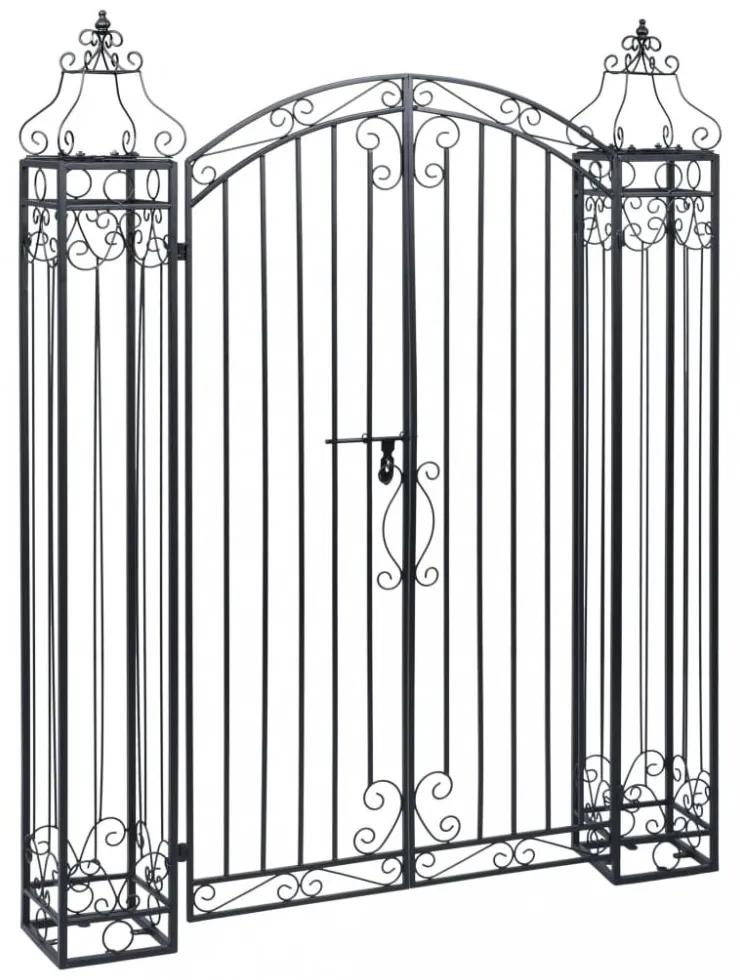 Okrasná zahradní brána kov Dekorhome 160 cm