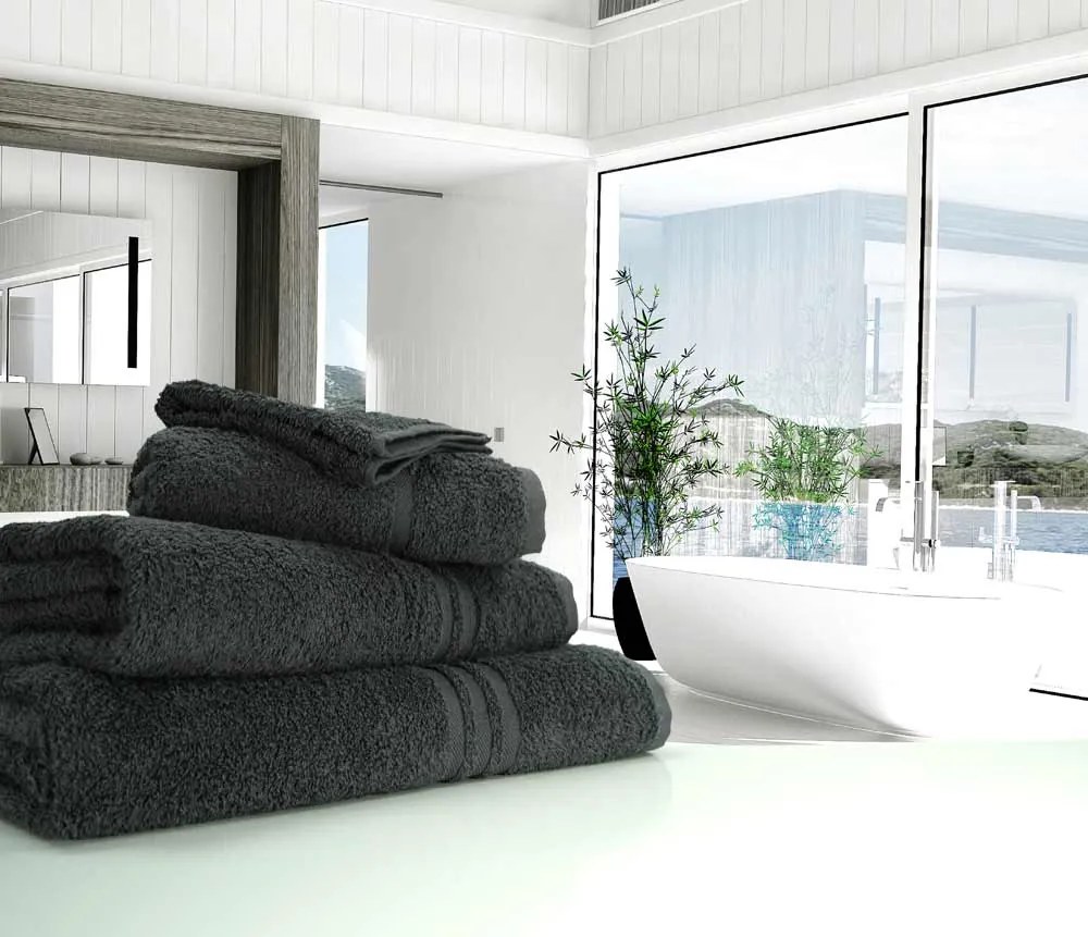 Froté osuška LinenHall Blue Label 500 gsm Charcoal (uhlově šedá)