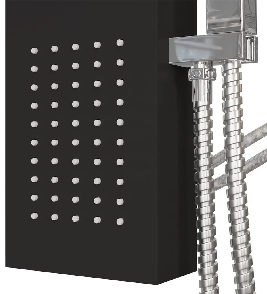 Sprchový panel set - hliník | černý
