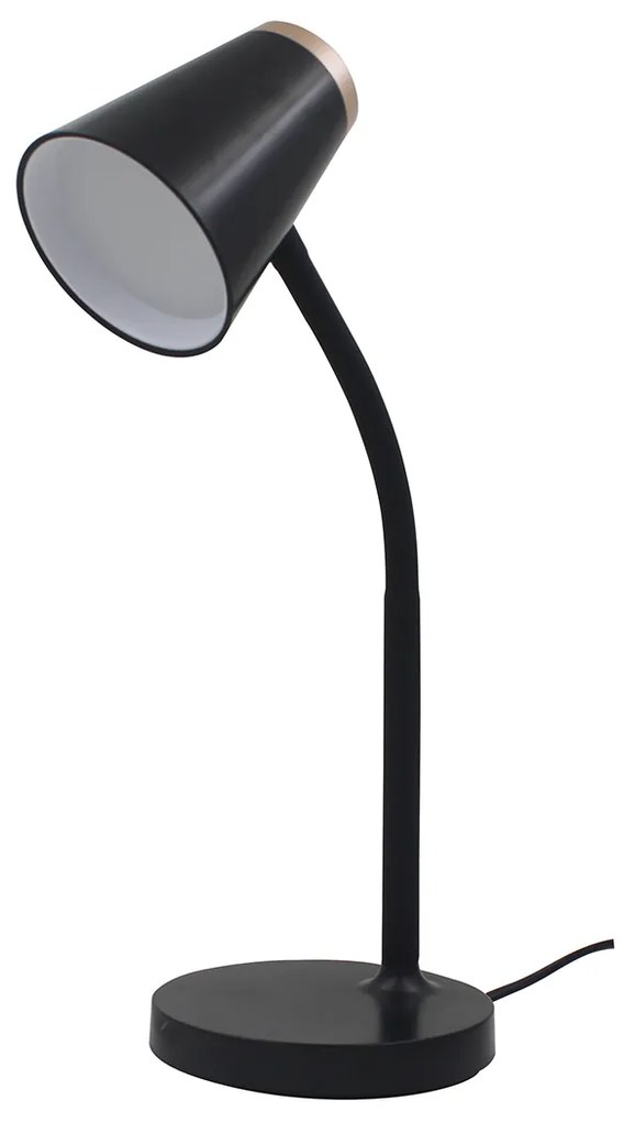 Stolní lampa Chico, 1x černé/zlaté PVC stínítko, b