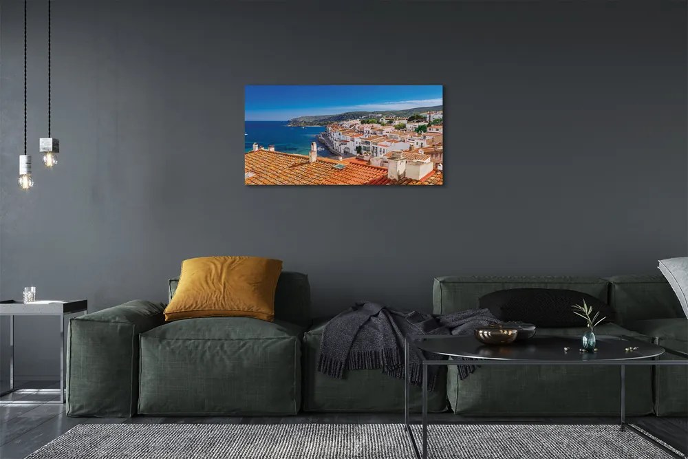 Obrazy na plátně Španělsko Město hory moře 100x50 cm