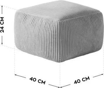 Sedací pytel s podnožkou COMFY 3.0 šedý
