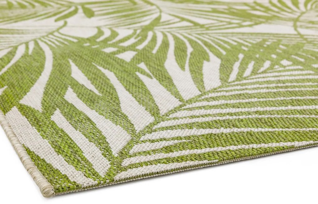Zelený koberec Granton Green Palm Rozměry: 66x240 cm