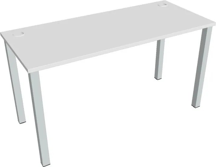 Kancelářský pracovní stůl Hobis UE 1400, deskaakát, bílá RAL 9016