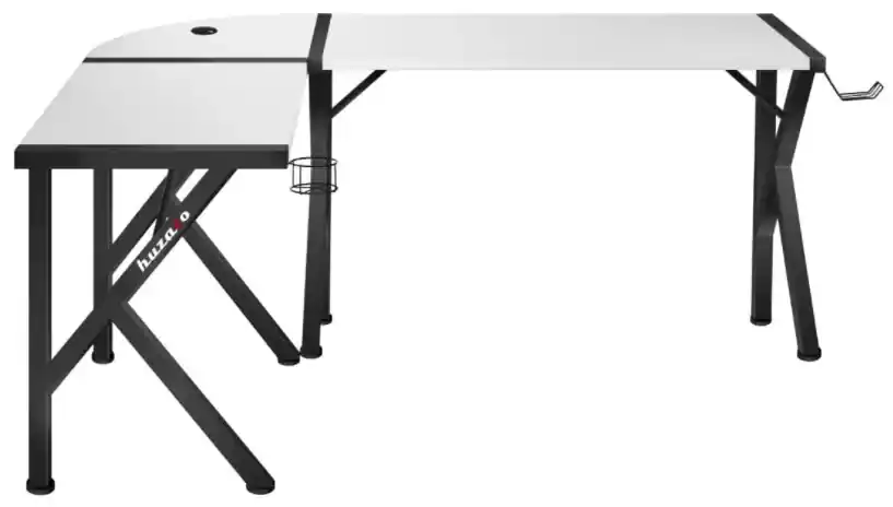Prostorný rohový stůl HERO 6.3 v bílé barvě | BIANO