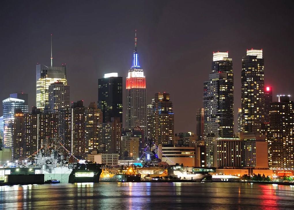 Fototapeta na míru Manhattan v Noci | Vliesová fototapeta na zed' | DFTNXXL2411