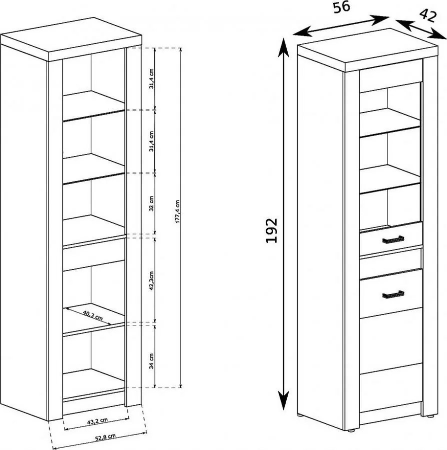 Casarredo - Komfort nábytek Obývací stěna, sestava INDIANAPOLIS sv. jasan (4+6+9+11)