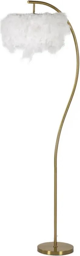 Stojací lampa Semi Arc 170 cm bílá/zlatá