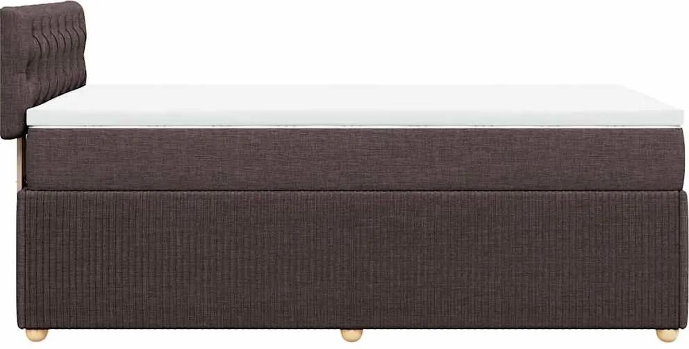Box spring postel s matrací tmavě hnědá 90x200 cm textil 3289649