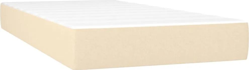vidaXL Box spring postel s matrací 90x190 cm textil [3129998] Barva: krémová