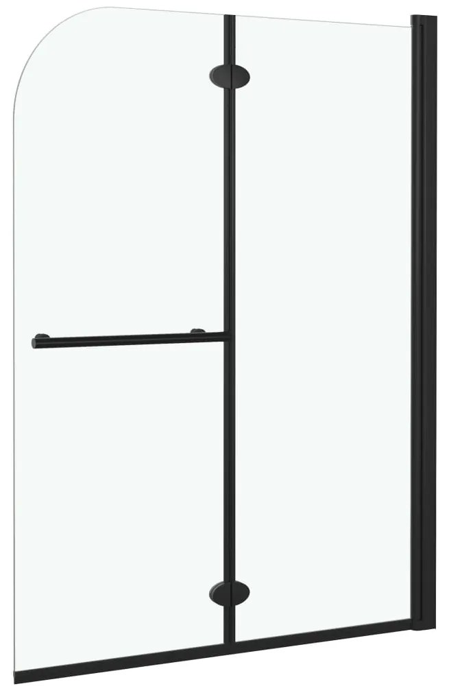 Skládací sprchový kout se 2 panely ESG 95 x 140 cm černý,  147193