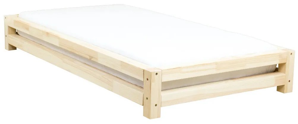 Benlemi Jednolůžková postel JAPA Zvolte barvu: Nelakovaná, Zvolte rozměr: 80 x 200 cm