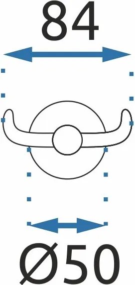 Rea příslušenství, 2-háček do koupelny na ručníky MIST 02, černá, REA-80019