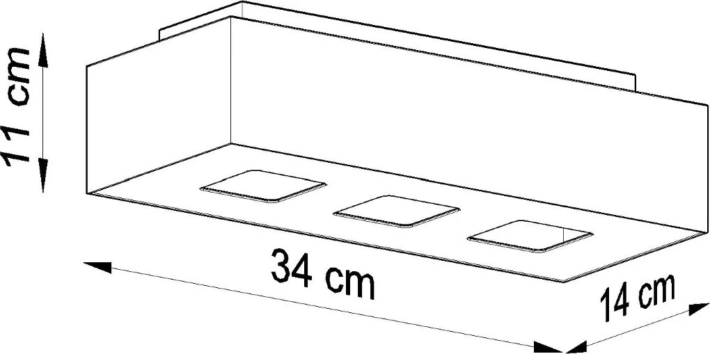 Sollux Lighting Stropní svítidlo MONO 3 bílé