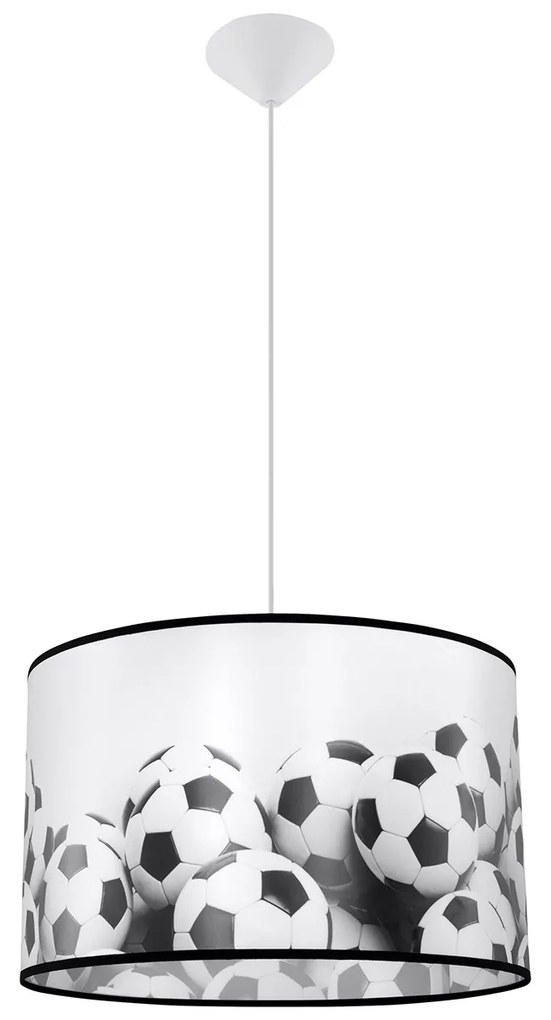 Dětské závěsné svítidlo Ball B, 1x plastové stínítko se vzorem, (fi 40cm)