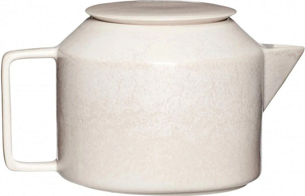 Hübsch Keramická čajová konvička Beige 2,5 l, béžová barva, keramika