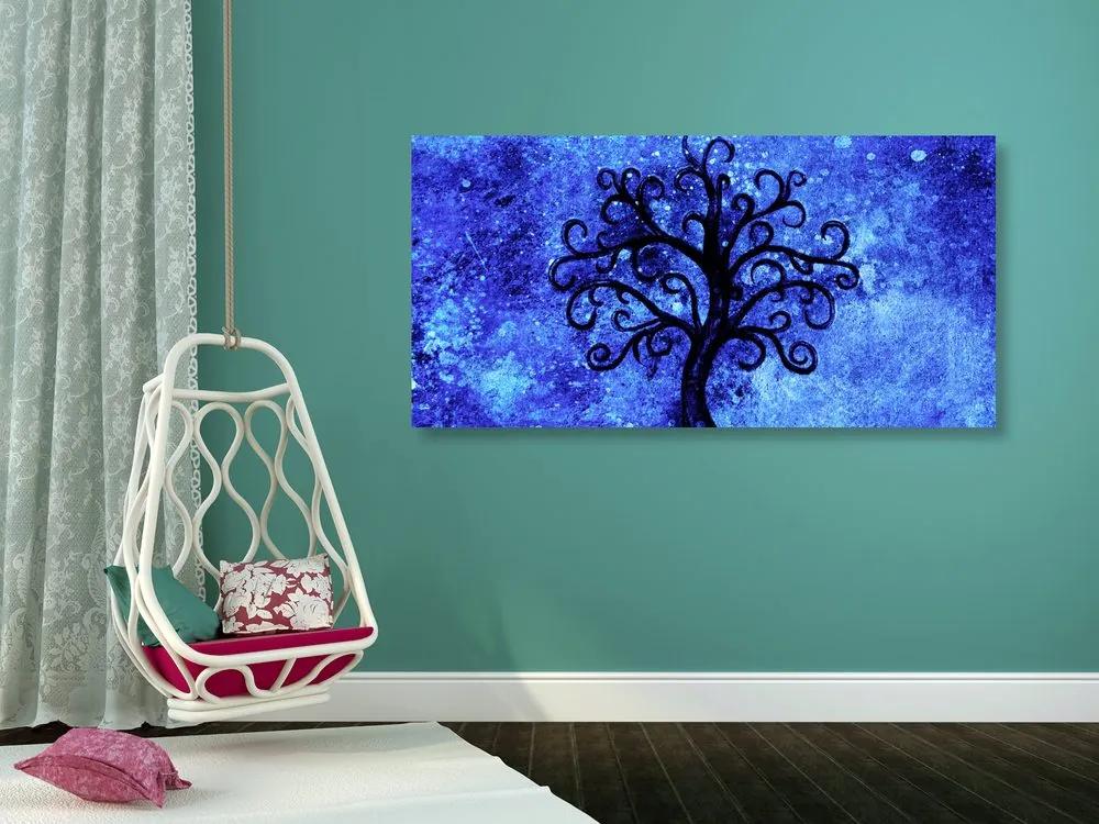 Obraz strom života na modrém pozadí Varianta: 100x50