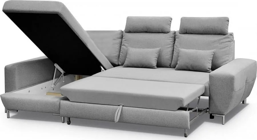 Casarredo - Komfort nábytek Rohová sedací souprava FAUNA I rozkládaci s úložným prostorem, výběr látek SK2 | potah: kronos 04,Umístění rohu: roh na pravé straně